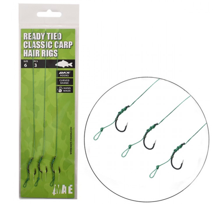 Mate Ready Carp Rigs Curved Shank