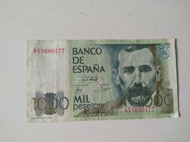 1000 pezeta Španija, 1979.