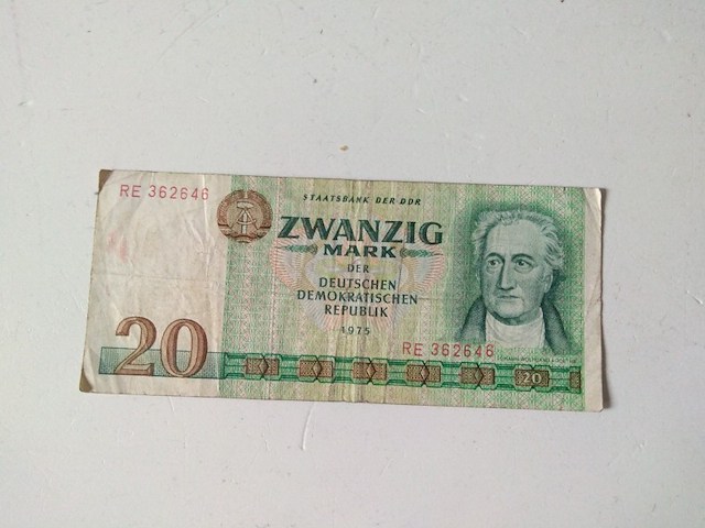 20 maraka DDR,  1975.