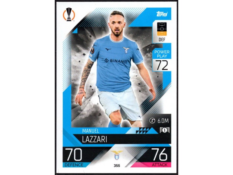 355. Manuel LAZZARI - SS LAZIO - Match ATTAX 2022/23