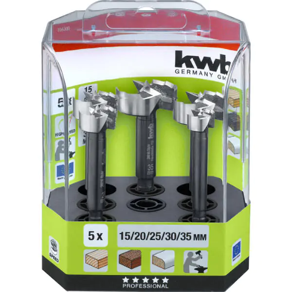 KWB 49706300 Energy-Saving set burgija za klap šarke, 5 delova