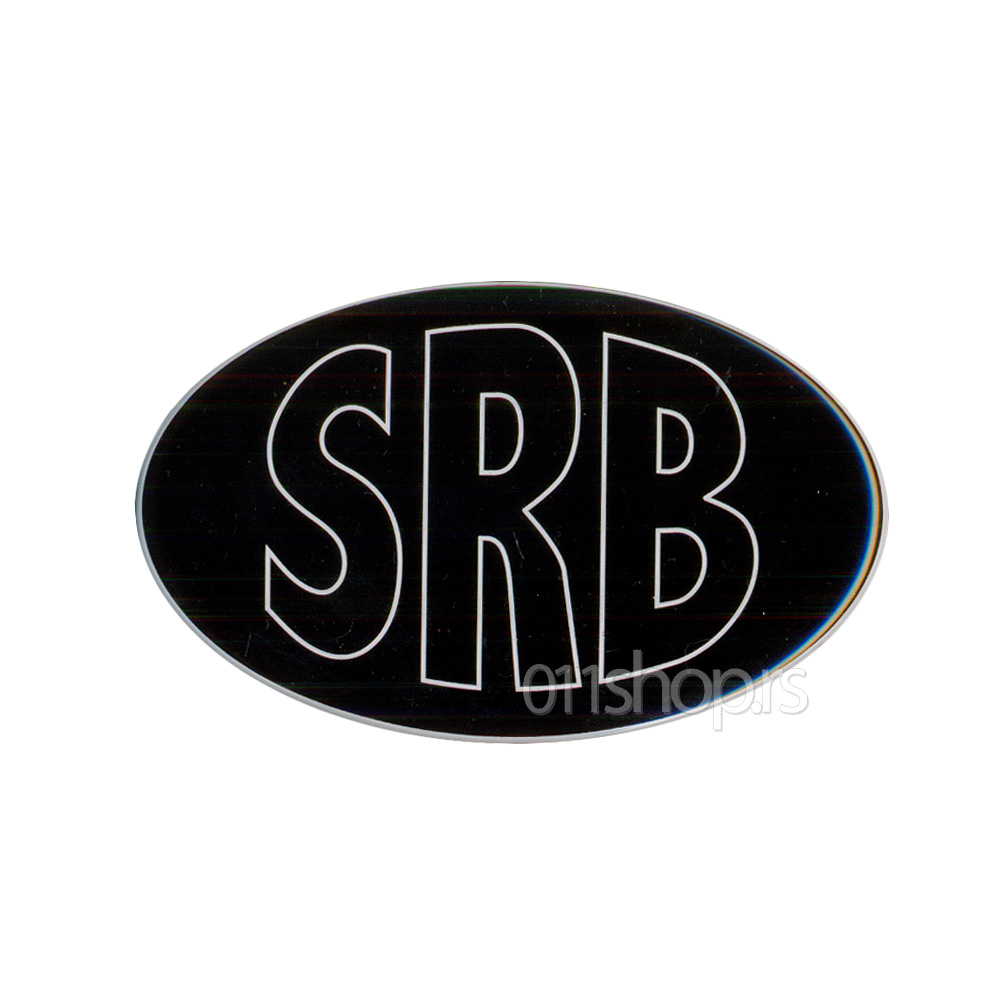 3D stiker - SRB (crni)