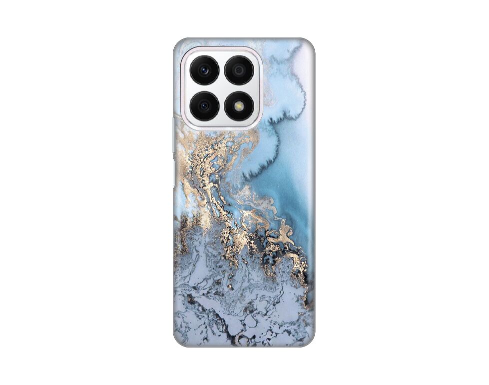 Silikonska futrola PRINT - Huawei Honor X8a Blue Gold Marble