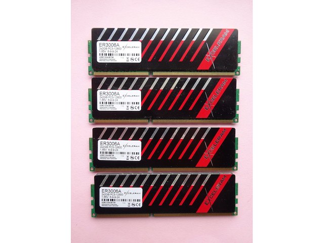 Exceleram 4 x 2GB DDR3 na 1600 Mhz