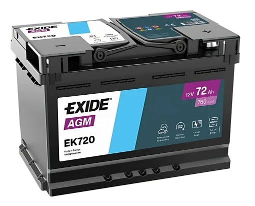 Exide Start&Stop AGM Radial EK720 12V 72Ah