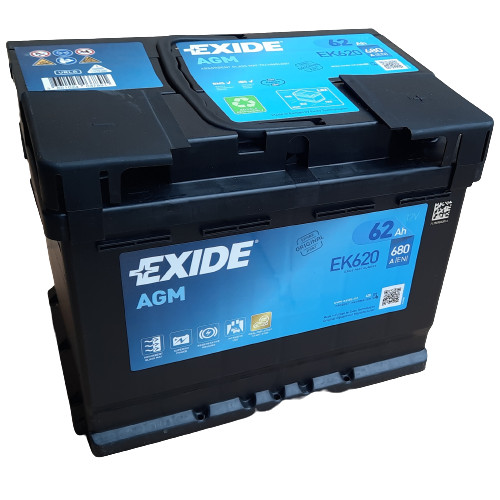 Exide Start&Stop AGM Radial EK620 12V 62Ah