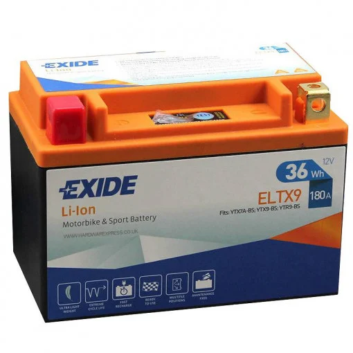 Exide Bike Li-ion ELTX9 12V 36Wh
