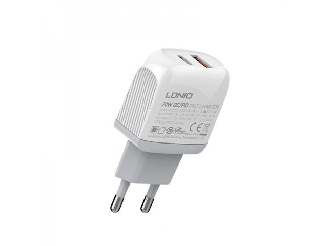 Kucni punjac LDNIO A2316C PD Quick Charge 3.0 sa Type C na Iphone lightning kablom