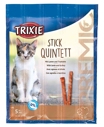 TRIXIE PREMIO STICK QUINTETT ŠTAPIĆI SA JAGNJETINOM, ĆURETINOM I TAURINOM 5X5G 42723