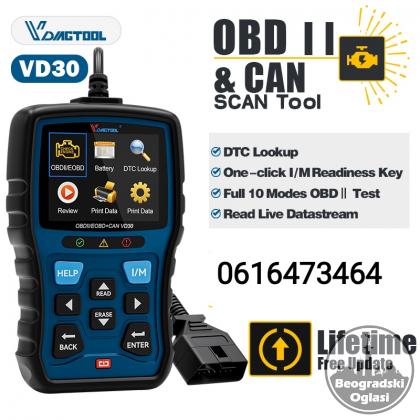 VDIAGTOOL VD30 OBD2, OBDII EOBD Auto Dijagnostika