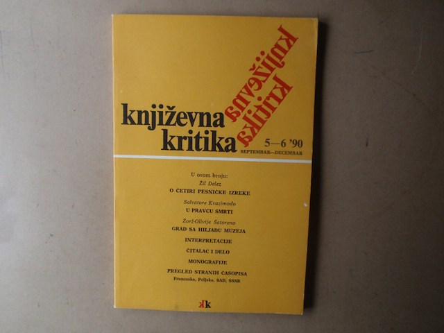 KNJIŽEVNA KRITIKA 5 - 6 / 1990