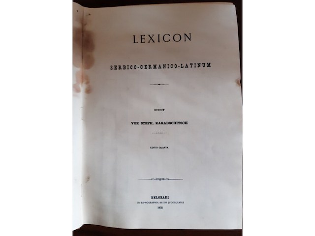 Lexicon Serbilo Germanico Latinum