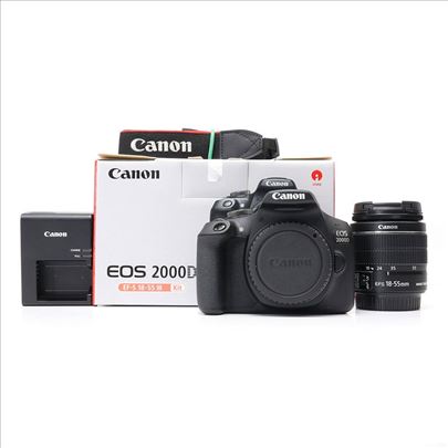 Canon 2000D + 18-55mm III + 32GB SD (935 okidanja)