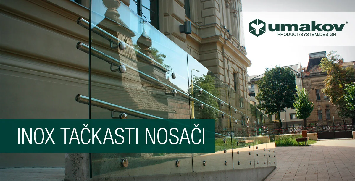 INOX TAČKASTI NOSAČI ZA STAKLENU OGRADU