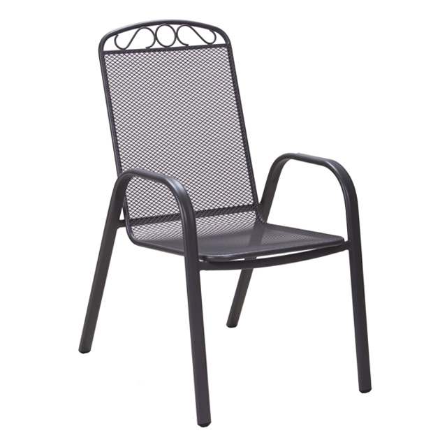 Baštenska metalna stolica siva Melfi