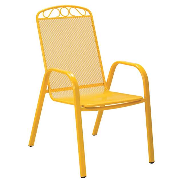 Baštenska metalna stolica žuta Melfi AGM