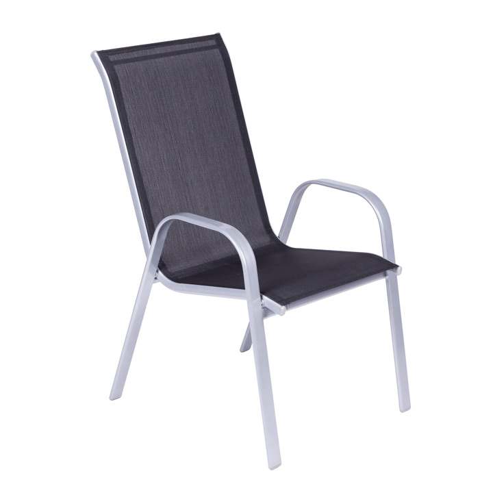 Baštenska stolica crno-siva Ancona