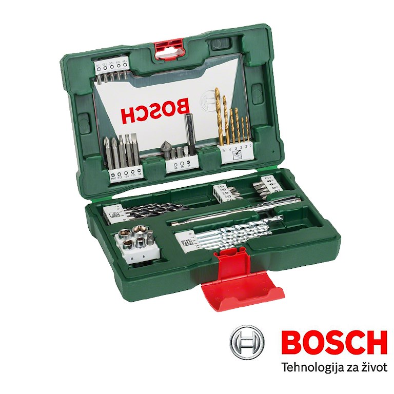 BOSCH® 48-delni V-Line TiN set burgija i bitova sa magnetnim štapom