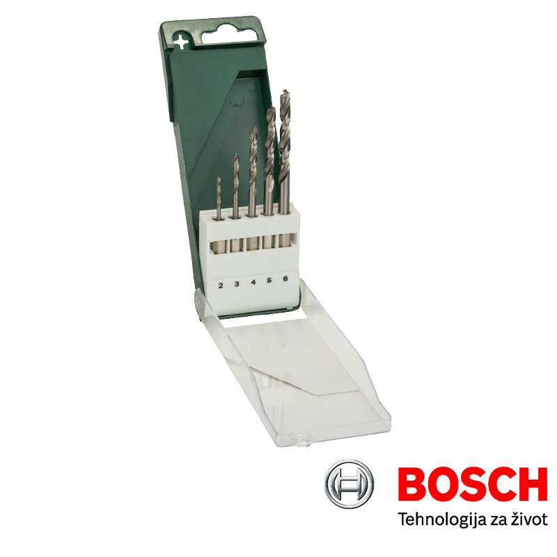 BOSCH® 5-delni set burgija za drvo sa šestostranim prihvatom