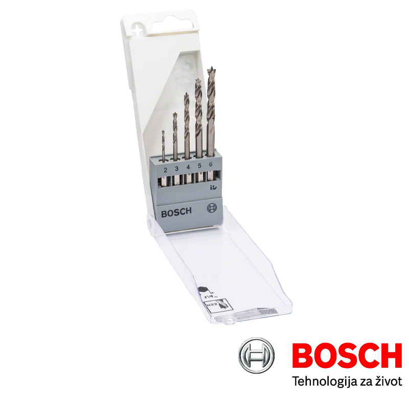 BOSCH® 5-delni set burgija za drvo sa šestostranim prihvatom