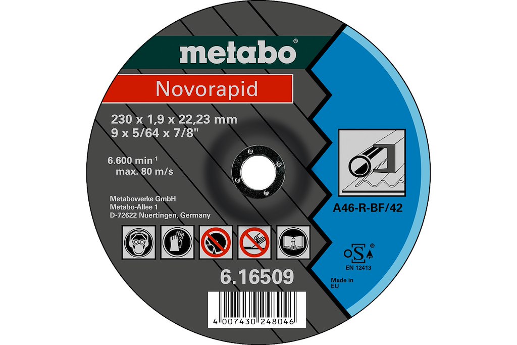 METABO® Brusna ploča Novorapid – čelik