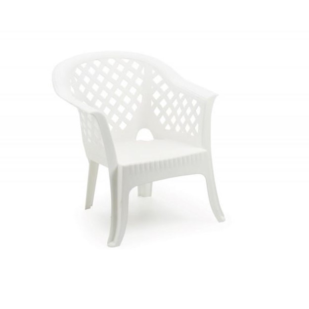 Fotelja plastična LARIO – bela