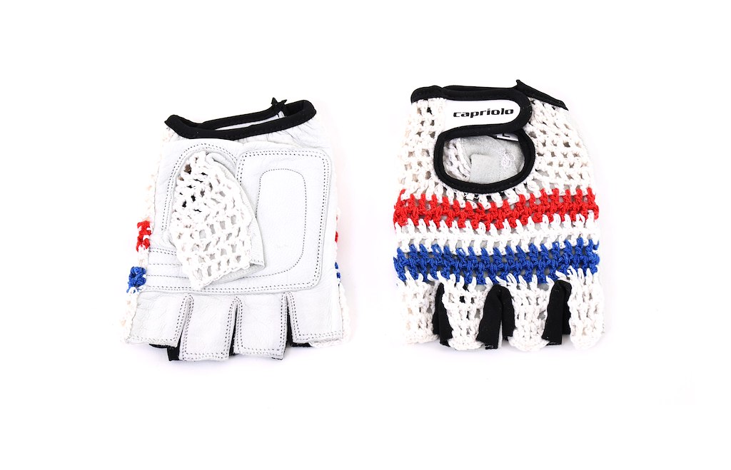 Sportske rukavice CAPRIOLO – retro crochet dizajn L bele