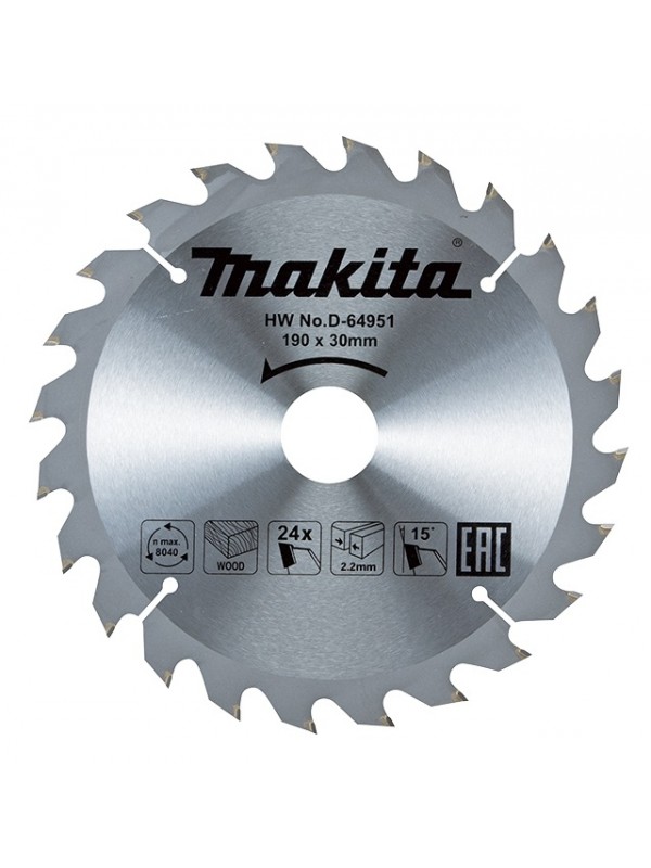 MAKITA List za cirkular za drvo 190×30/24Z D-64951