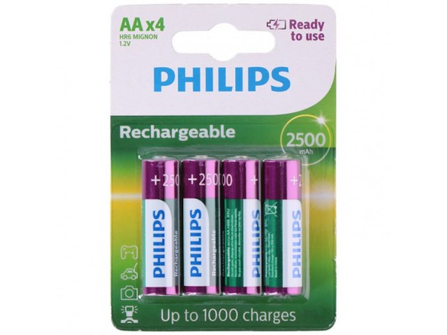 Baterija punjiva NiMH AA 1.2V 2500mAh PHILIPS