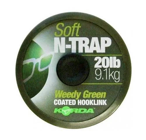 KORDA N-TRAP SOFT HOOKLINK 20LB 20M WEEDY GREEN (KNT02)