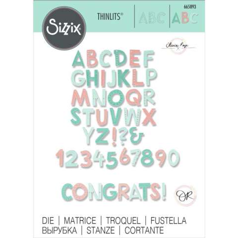 SIZZIX THINLITS SEKAČ-SET Marked Alphabet