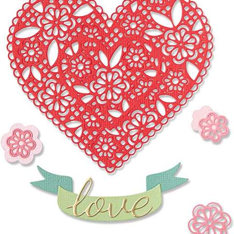 SIZZIX THINLITS SEKAČ-SET Doily Heart