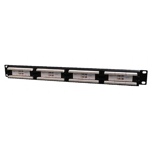 Gembird Cat.6 24 port patch panel with rear cable management | NPP-C624CM-001