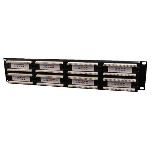 Gembird Cat.5E 48 port patch panel with rear cable management | NPP-C548CM-001