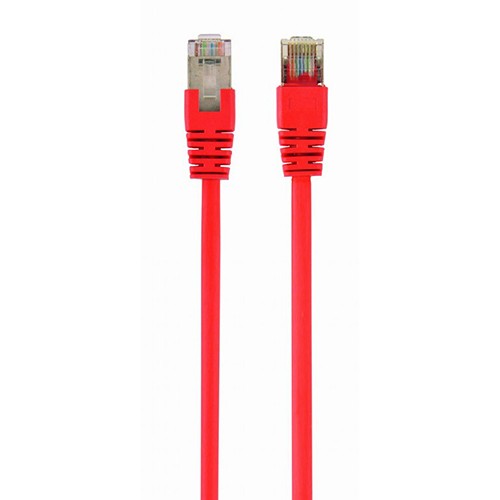 Gembird FTP Cat5e Patch cord, red, 1 m, Foil shielded, 8P8C, Gold plated contacts | PP22-1M/R