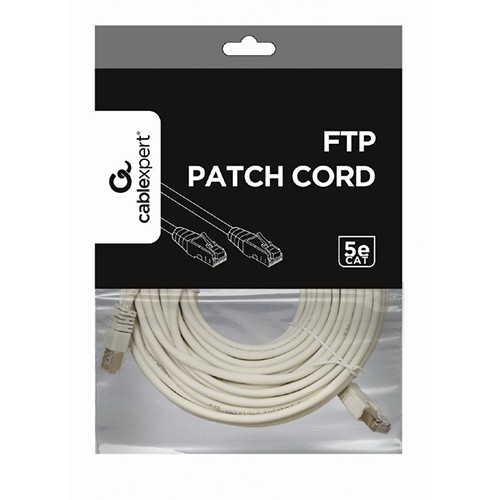 Gembird FTP Cat5e Patch cord, grey, 15 m, Foil shielded, 8P8C, Gold plated contacts | PP22-15M