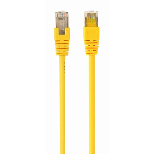 Gembird FTP Cat5e Patch cord, yellow, 0.5 m, Foil shielded, 8P8C, Gold plated contacts | PP22-0.5M/Y