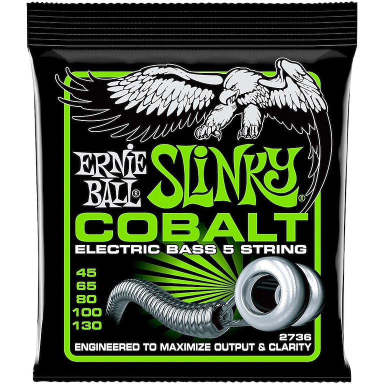 Ernie Ball 2736 Regular Slinky Cobalt 45-130 Žice za 5-žičanu bas gitaru