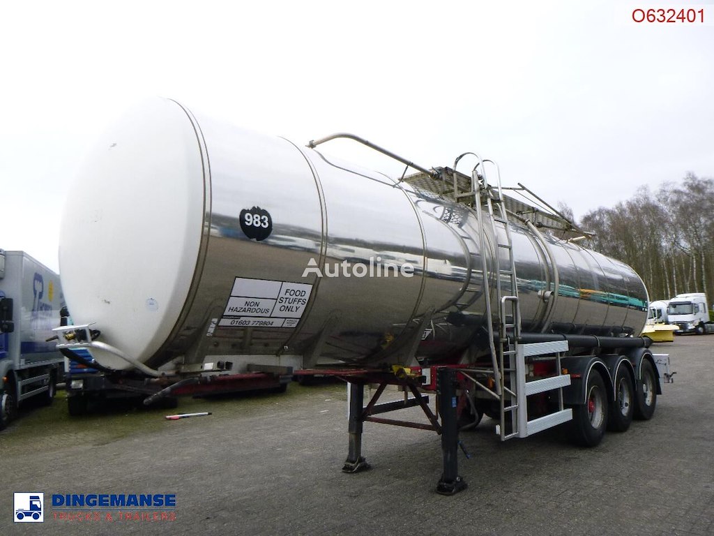 Crane Fruehauf Food tank inox 30 m3 / 1 comp cisterna za prevoz hrane