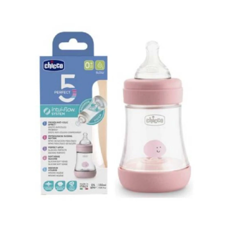 Chicco P5 plastična flašica za bebe 150ml, Roze