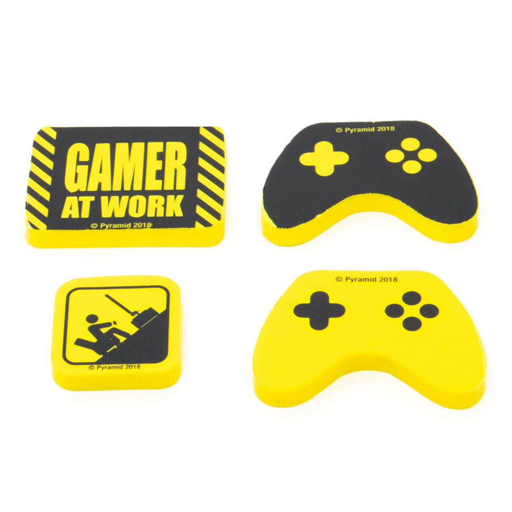 Gamer at Work Eraser Set