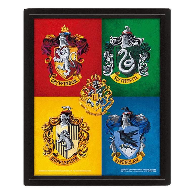 Harry Potter (Colourful Crests) - Framed