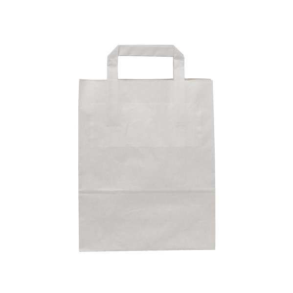 Bele papirne kese sa unutrašnjom ručkom - 22x10x28 cm