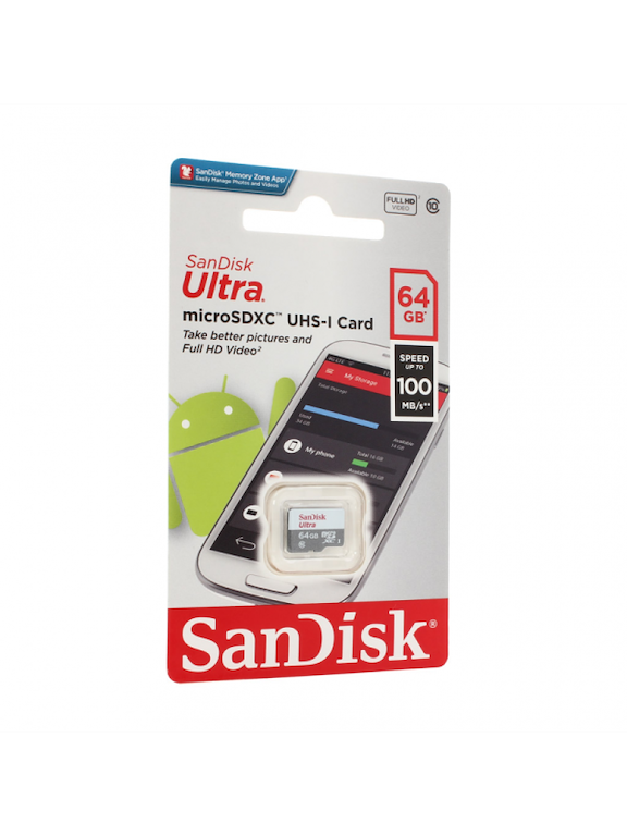 SanDisk SDXC 64GB Ultra Micro 100MB/Class 10/UHS-I