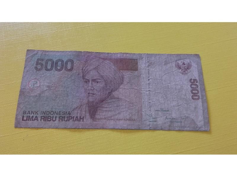 INDONEZIJA 5000 RUPIJA.