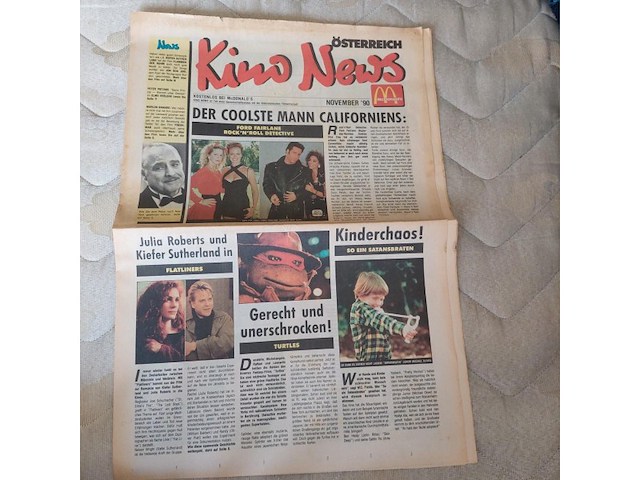 Kino news austrijske novine- filmske novosti za 1990god