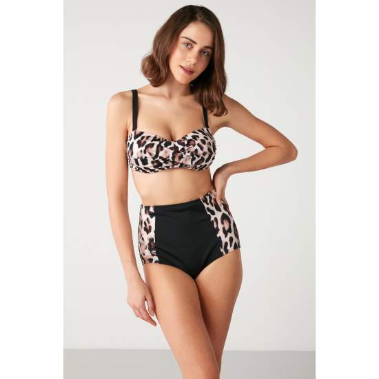 Leopard Print High Waist Bikini