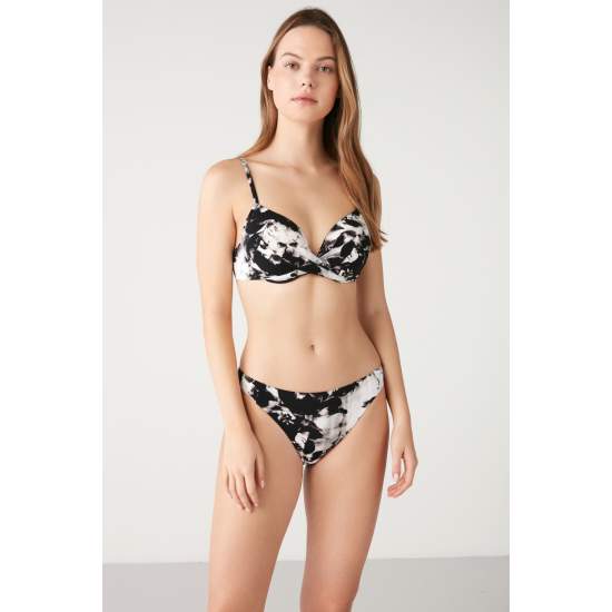 Kelabun Patterned Filled Bikini