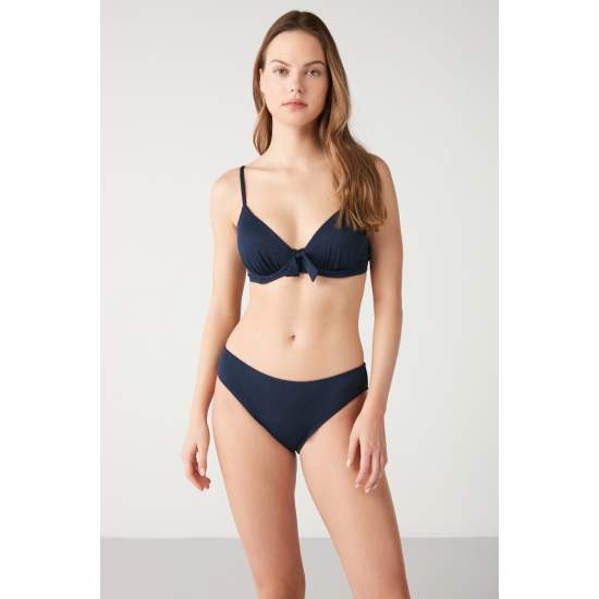 Akatri Textured Straight Color Backed Bikini