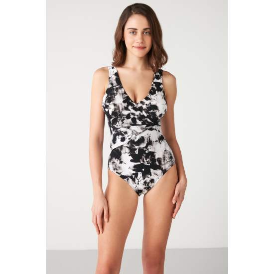 Kelaba Patterned Gathering Swimwear